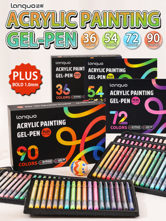 Languo 90/72/54/36 Colors Acrylic Painting Gel Pen Set Multi-Color ...