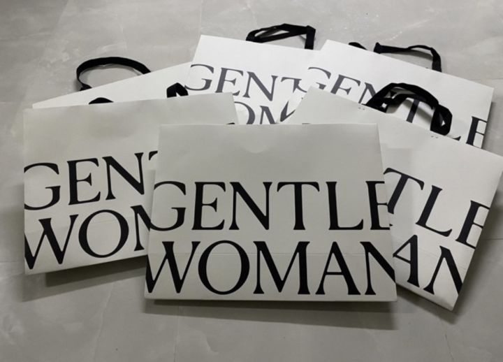 ถุงกระดาษ แบรนด์ Gentlewoman ของแท้จากshop ทรงแข็ง | Lazada.co.th