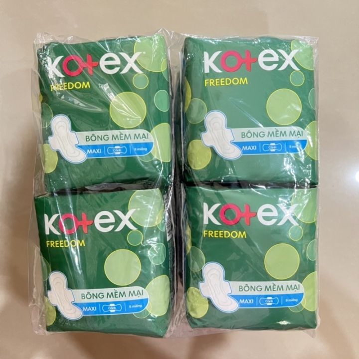 Combo 8 Gói Băng Vệ Sinh Kotex Freedom Maxi (8 Miếng/Gói) | Lazada.vn
