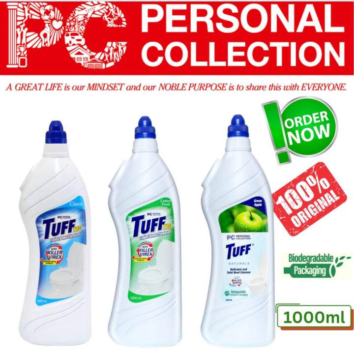 TUFF Toilet Bowl Cleaner TBC Classic/Lemon 1000ml & 500ml PERSONAL 100% ...