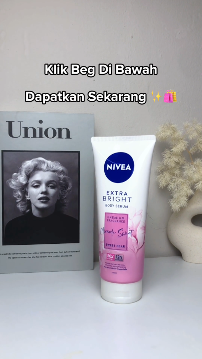 NIVEA Extra Bright Miracle Sweet Body Serum (320ml/170ml) / Body Lotion ...