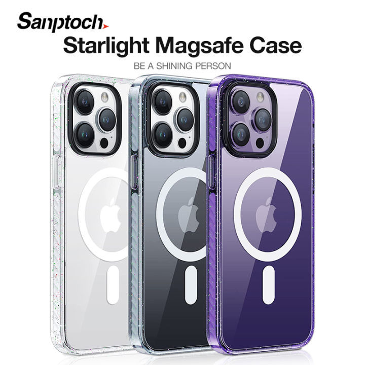 Sanptoch For Magsafe Starlight Phone Case For iPhone 14 13 Pro Max ...