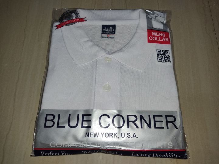 Original Blue Corner Men's Plain Polo Shirt White | Lazada PH