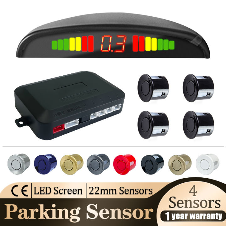 Car Parking Sensor Parking Kit LED Display 22mm 4 Sensors Backlight ...