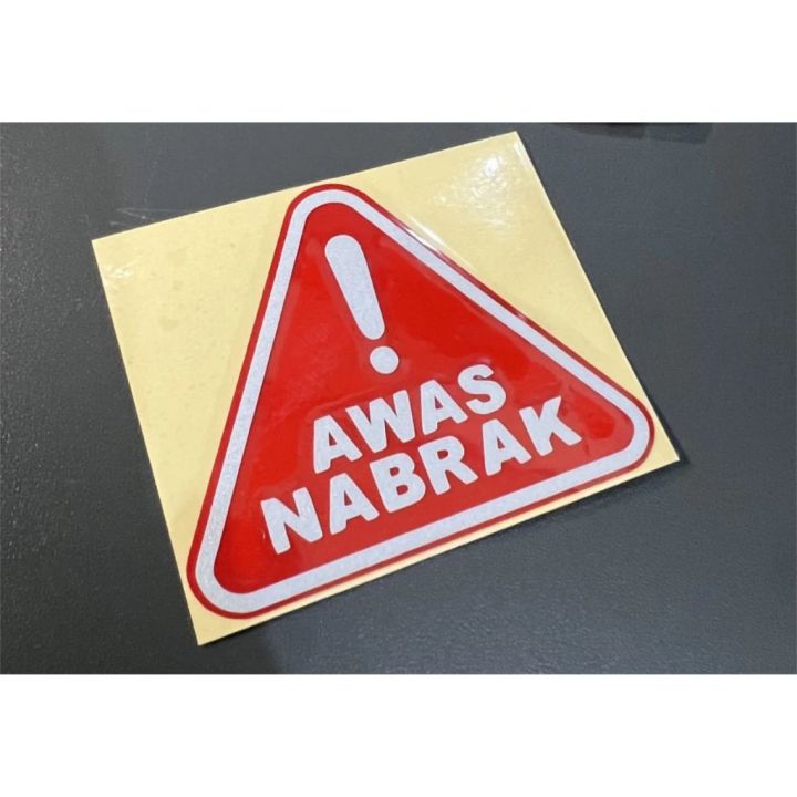 sticker cutting awas nabrak stiker jaga jarak | Lazada Indonesia
