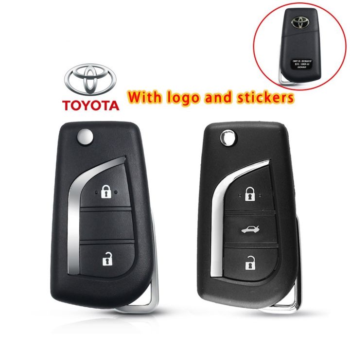 Flip Folding Remote Key Shell for Toyota Innova Hilux Fortuner G ...