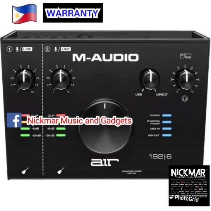 1YR WARRANTY M-Audio AIR 192|6 USB 2x2 Audio Interface with MIDI M ...