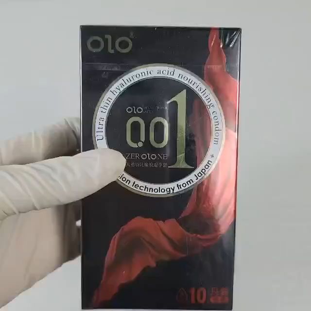 Bao cao su olo thin 001 square black, gel bôi trơn gốc nước, size ôm ...