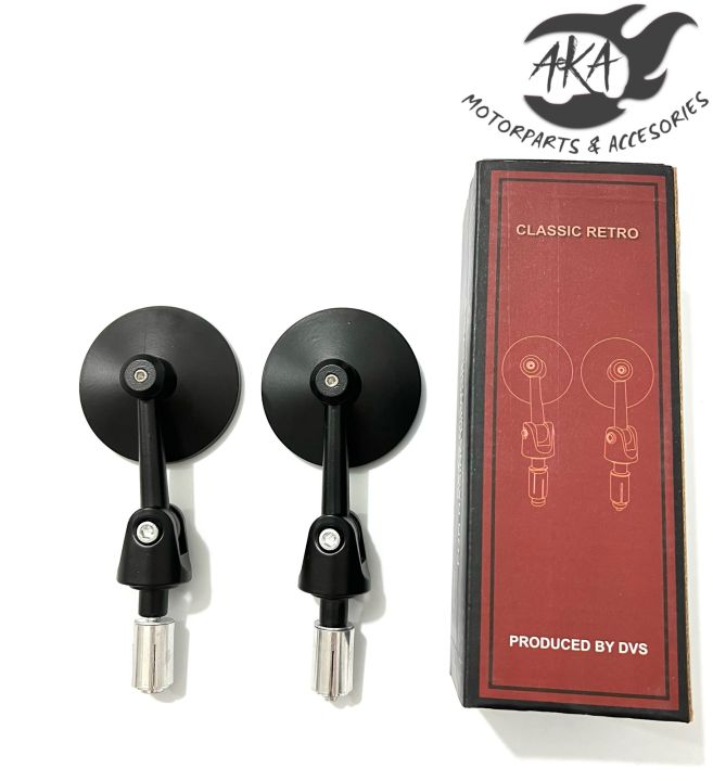 RETRO REAR BAR END SIDE MIRROR ADJUSTABLE CLASSIC UNIVERSAL HIGH ...