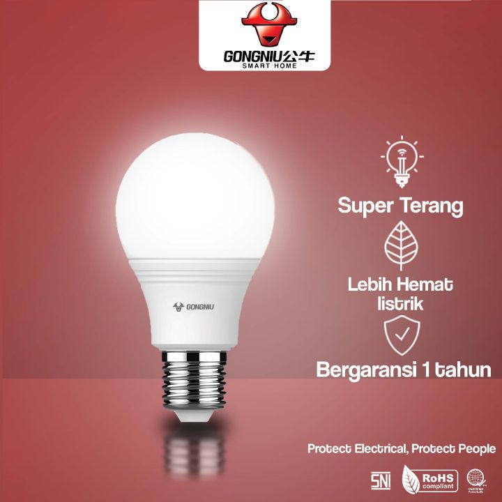 GONGNIU – Lampu LED Eyecare E27 Daya 3 watt Series Bulat Lampu Rumah ...