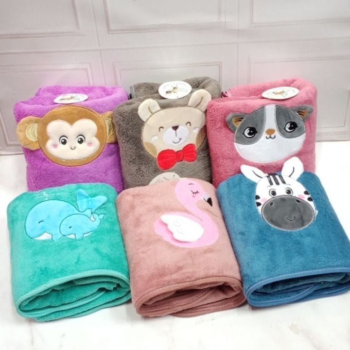 PROMO !! Handuk import baby karakter ANIMALS ukuran 50x100CM Bahan ...