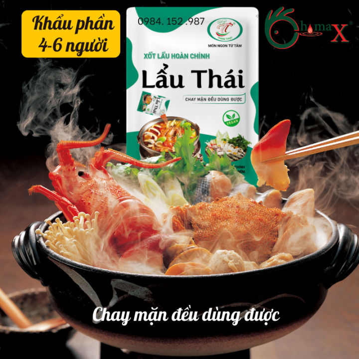 Xốt lẩu, nước dùng lẩu thái gia vị hoàn chỉnh Thơm Thực Chimax 80g Tươi ...