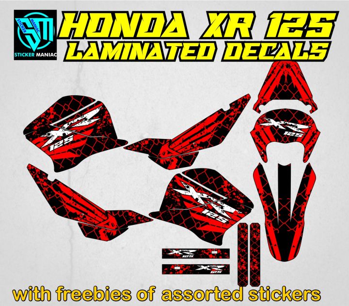 Honda XR 125 decals sticker, Laminated | Lazada PH