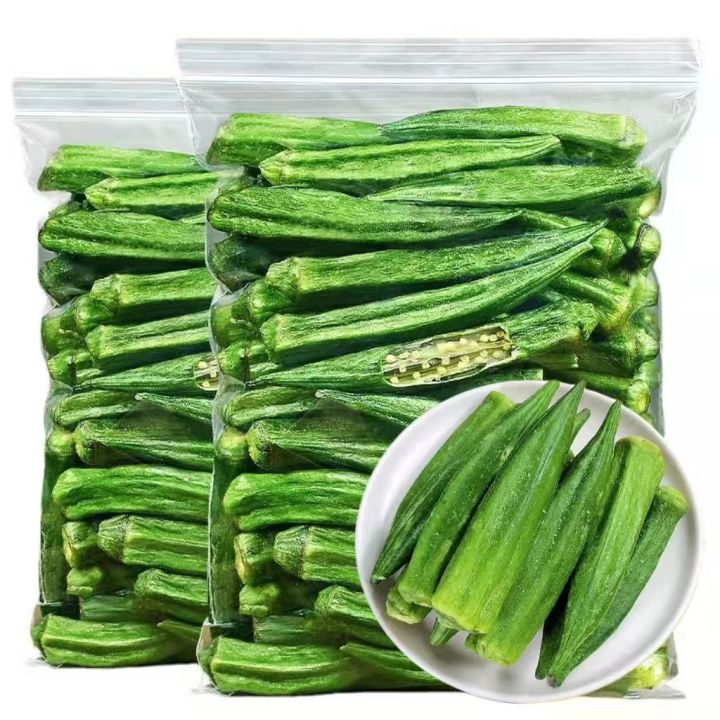 Okra Chips Bendi Kering Crispy Freeze Dried Okra 100g premium | Lazada