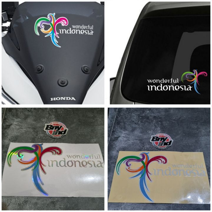 Sticker Stiker WONDERFUL INDONESIA STICKER MOBIL MOTOR CUTTING | Lazada ...