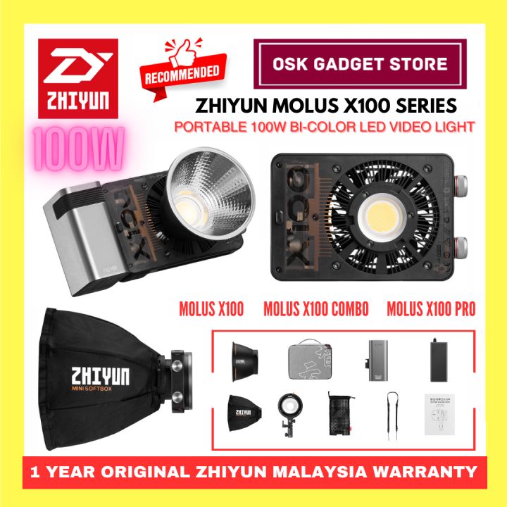 Zhiyun Molux X100 X100 Combo X100 Pro Portable Bi-Color COB LED Video ...
