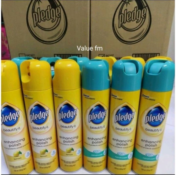Pledge Furniture Polish Aerosol 330ml x 1( Lemon & Rainshower) | Lazada