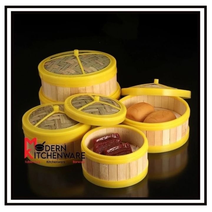 【ModernKitchenware】Bamboo Dim Sum Steamer Bamboo Steamer Kuih Nasi ...