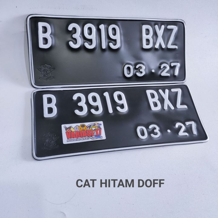 PLAT NOMOR MOTOR STANDAR LOGO TIMBUL NOMOR CUSTOM SESUAI PESANAN HARGA ...