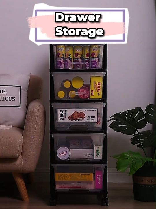THE L34cm (3-6 Layers) Multipurpose Moveable Storage Cabinet/Box/Drawer ...
