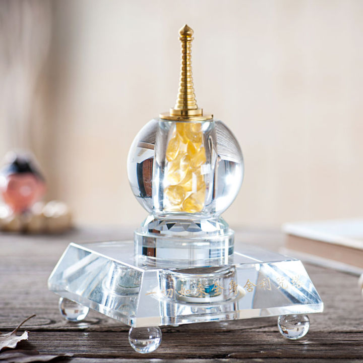 Transparent Color Taiwan Stupa Big Small Crystal Taco zhuang zang Put ...