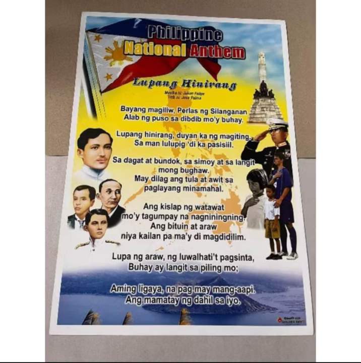 Lupang Hinirang,Panatang Makabayan, Panunumpa sa Watawat ng Pilipinas ...