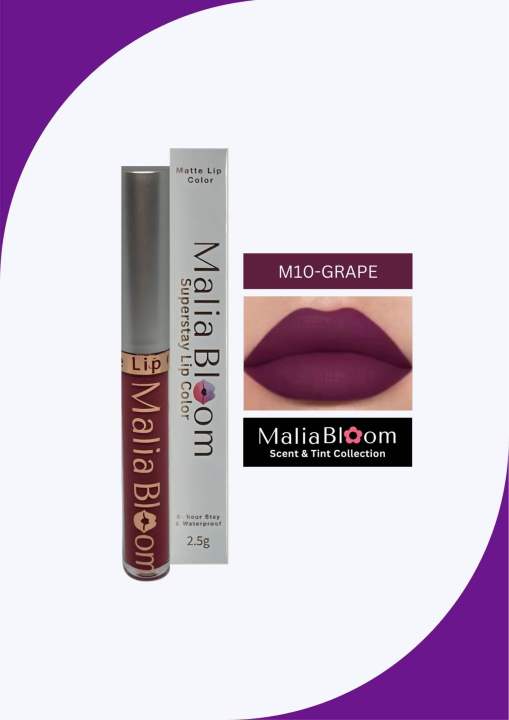 Malia Bloom M - 10 Grape Matte Lip Tint | Lazada PH