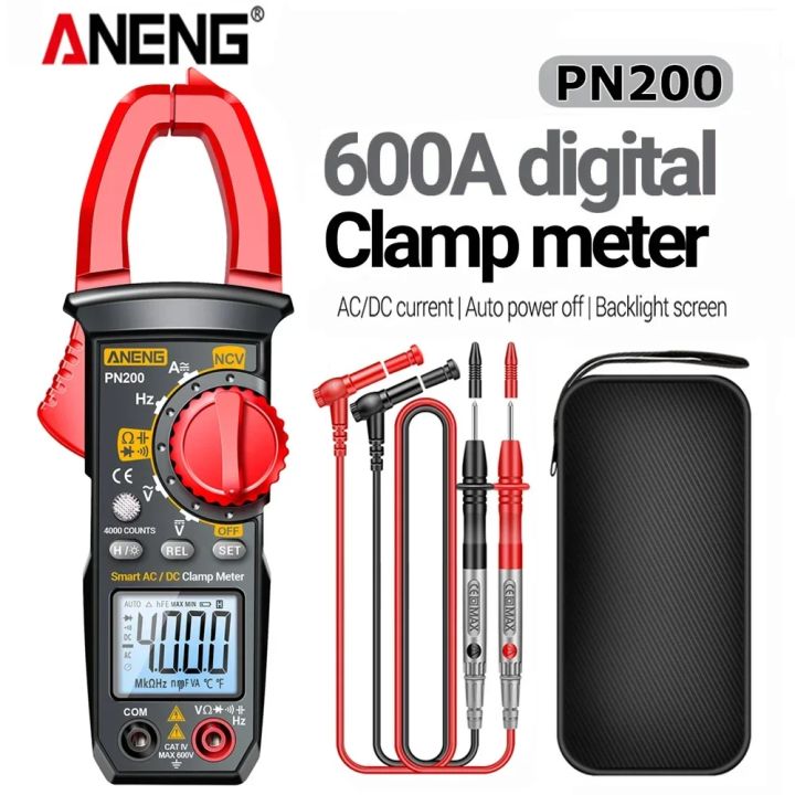ANENG PN200 DC/AC 600A Current 4000 Counts Multimeter Ammeter Voltage ...