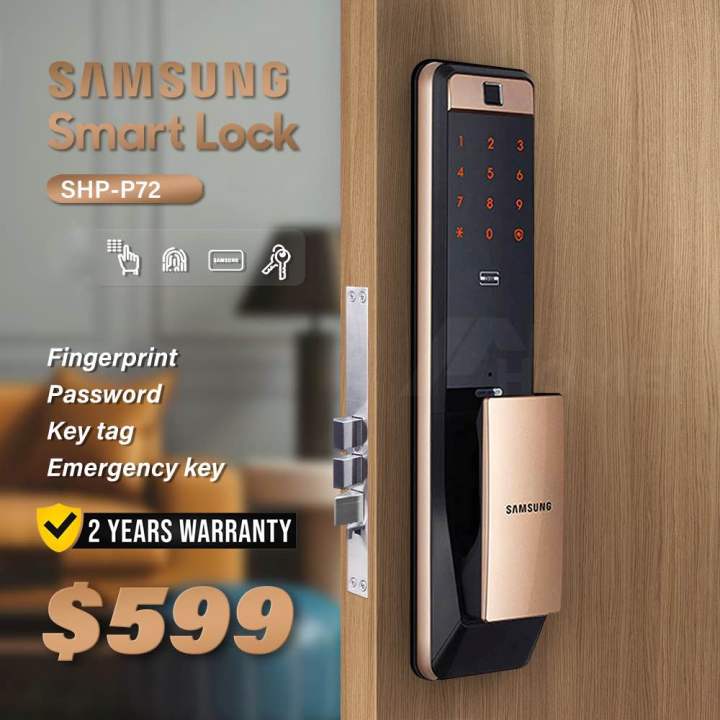 SHP DP609Upgrade model P72 SAMSUNG SMART DIGITAL DOOR LOCK | Lazada ...