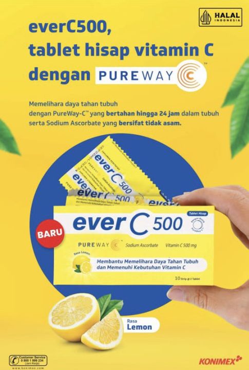 Ever C 500mg vitamin C isap sachet | Lazada Indonesia