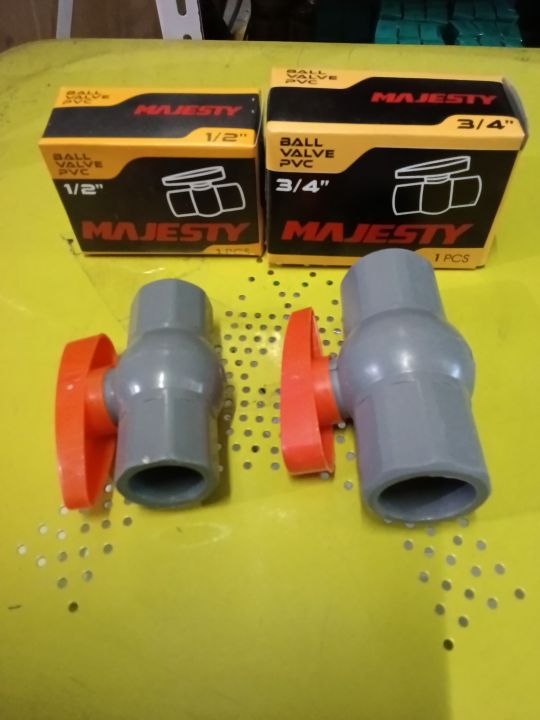 Stop kran / Ballvalve Valve PVC 1/2" Inch 3/4" Inch Majesty | Lazada ...