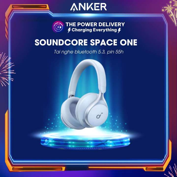 Tai nghe không dây Anker Soundcore Space One ANC A3035, Bluetooth 5.3, pin 55h, Hi-res, LDAC ...