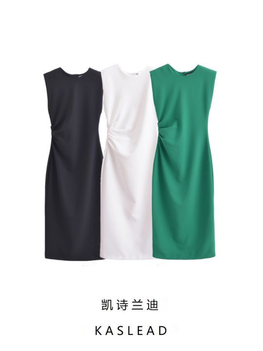 Kaslead ใหม่ ทันสมัย Midi เดรส ผู้หญิง สลิมฟิต รอบเอวสไตล์ยุโรป สตรีท ...
