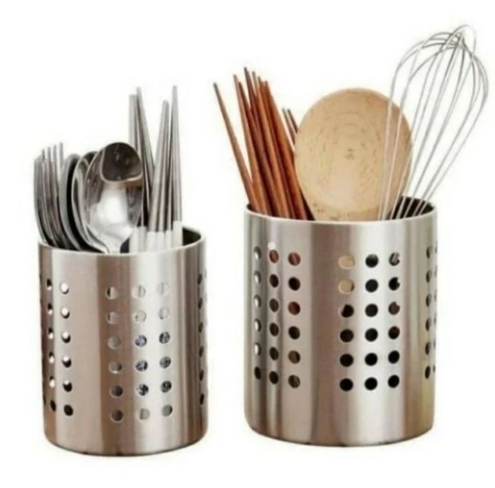 Tempat Sendok / Sumpit Stainless Steel Merek SUBRON/ 1 Pcs | Lazada ...