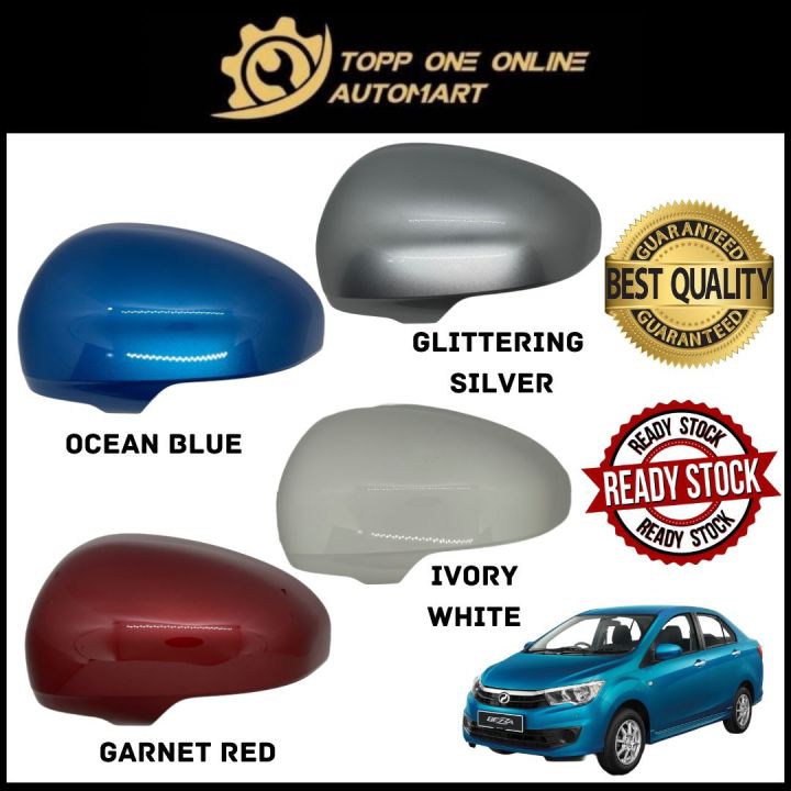 ORIGINAL PERODUA BEZZA SIDE MIRROR COVER WITH PAINT Red Blue Silver White Side Mirror Lazada Lazada