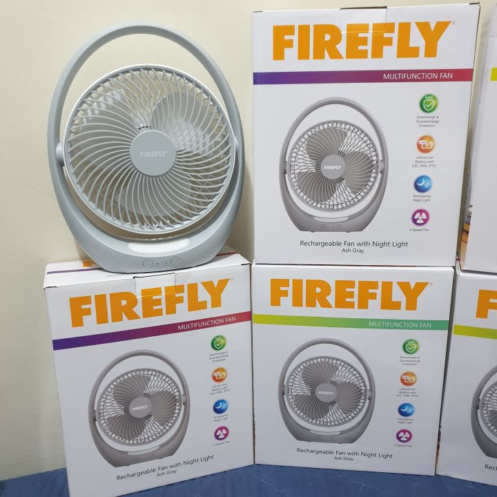 FIREFLY FEL6115 7" (1pc) RECHARGEABLE FAN WITH NIGHT LIGHT 100% ...