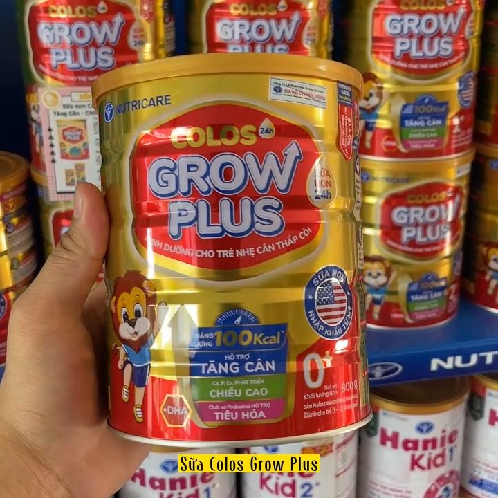 Sữa bột Colos Grow Plus Tăng cân và chiều cao cho trẻ (Lon 900g ...