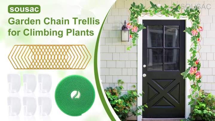 18 Keping Trellis Rantai untuk Memanjat Tumbuhan, Aksesori Tanaman ...