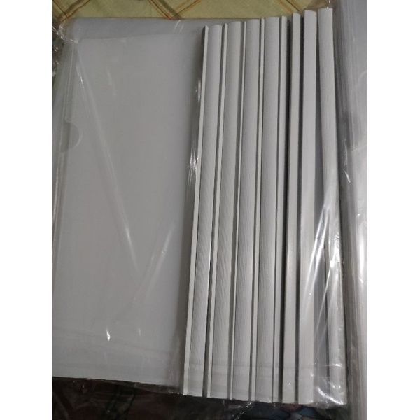 Plastic Sliding Folder Clear Short/A4 or Long size per pack (12pcs ...