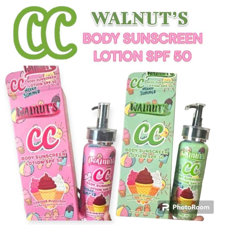 NEW CC WALNUT’S BODY SUNSCREEN LOTION SPF 50+++ | Lazada PH
