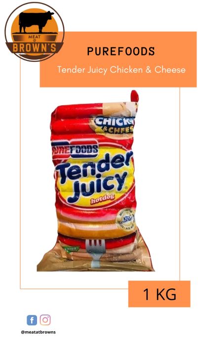 Purefoods Tender Juicy Hotdog - Chicken & Cheese 1 KG | Lazada PH