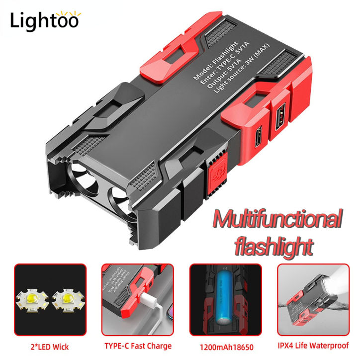 Multifunctional flashlight 1000000 lumens torch light powerful ...
