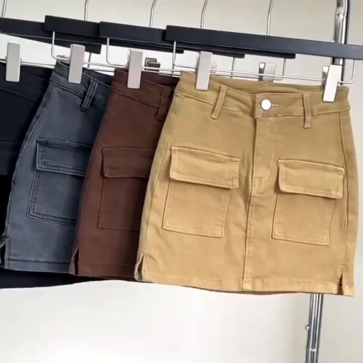 Plus Size 23-37 Korean High Waist A-line Denim Skirt Slit Slim Sexy Hip Skort | Lazada PH