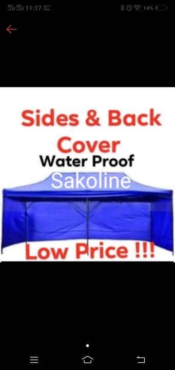 3 Sides Cover for Retractable Tent (Material Sakoline Laminated ...