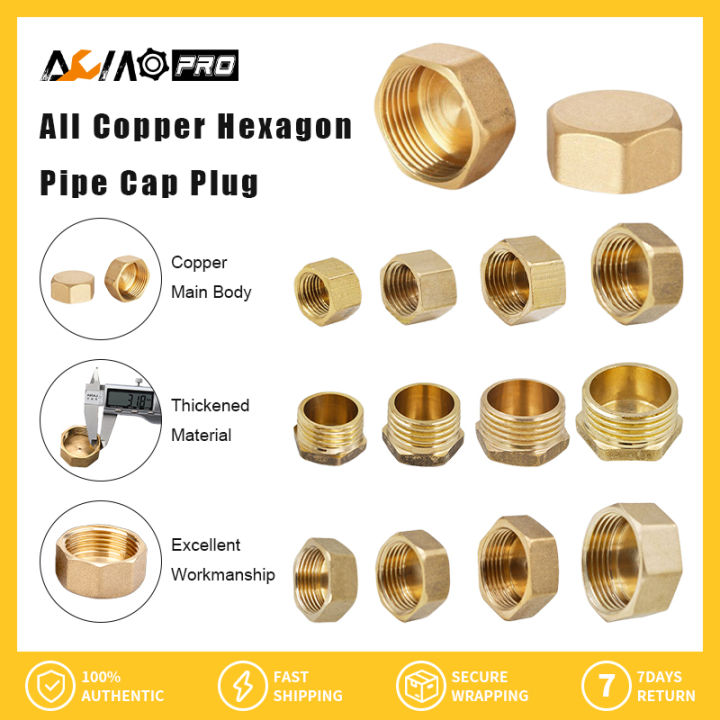 AumoPro 1pc Copper 1/8" 1/4" 3/8" 1/2" 3/4" BSP Male/Female Thread ...