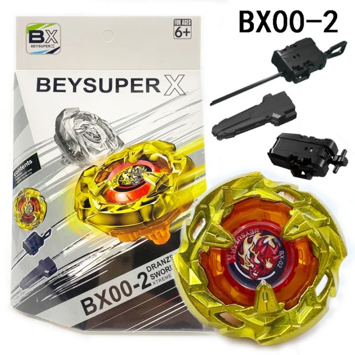 Beyblade ของเล่นไจโรโลหะระเบิดข้ามพรมแดน BX00-2เบย์เบลดโล่สีทองพร้อมที่จับเครื่องส่งสัญญาณ ...