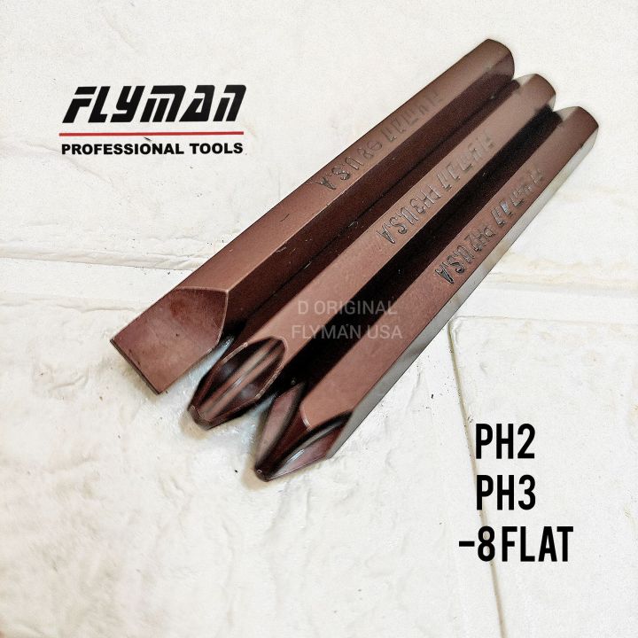 FLYMAN IMPACT SCREW BITS PH2/PH3/-8 | Lazada PH