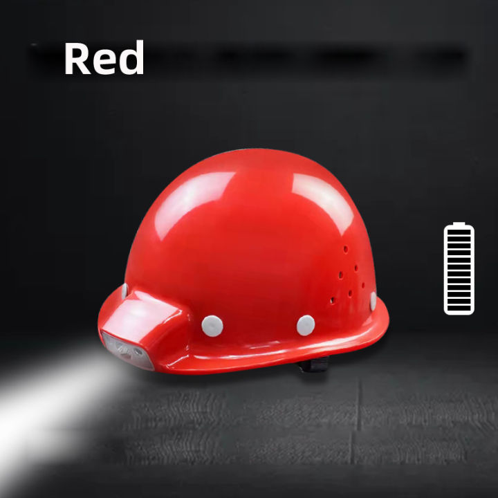 hard hat safety helmet with LED light for work welding mask headlight ...
