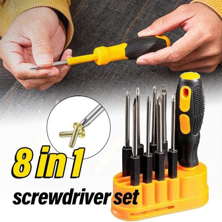 8-in-1 Multifunctional Screwdriver Set Insulated Magnetic Slotted Screw ...