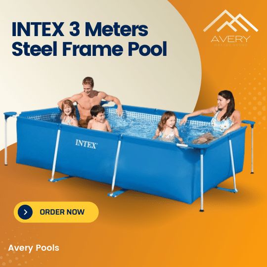 INTEX 3m x 2m x 75cm HIGH QUALITY Outdoor Rectangular Pool / Outdoor ...